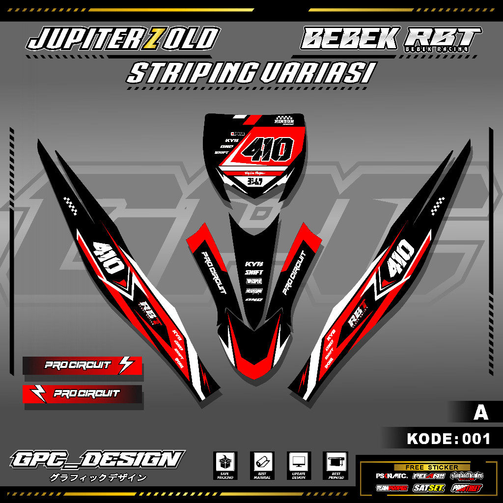 Jual Striping Variasi Yamaha Jupiter Z Old Motor Bebek Rbt Modif Desain ...