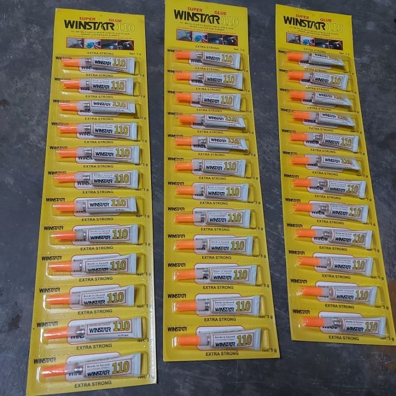 Jual (12 PCS) Lem Alteco Winstar Super Glue 110 | 1 pak 1 lusin | Shopee Indonesia