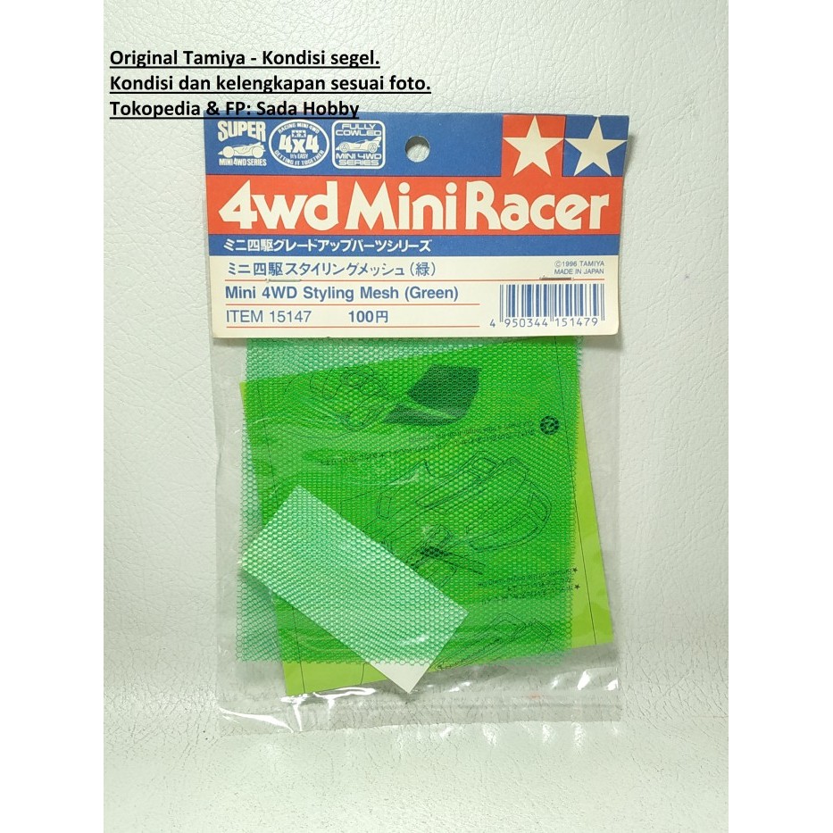 Jual Tamiya 15147 Mini 4WD Styling Mesh Green Japan | Shopee Indonesia