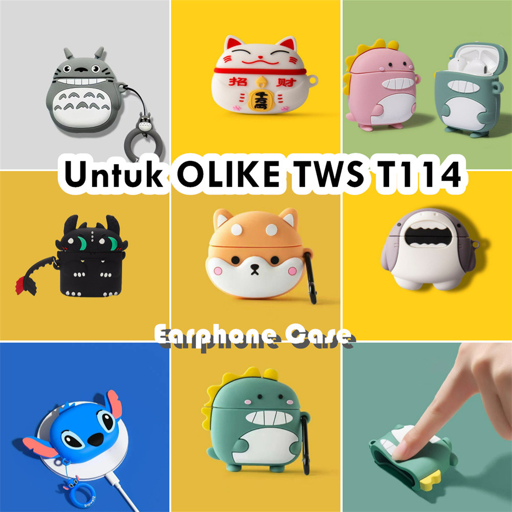 Jual 【inovasi】Untuk OLIKE TWS T114 Case Trendi Kartun Soft Silicone ...