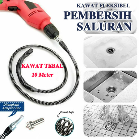 Jual Alat Pembersih Saluran Pipa Mampet Pipe Cleaner Alat Pembersih Saluran Kawat Manual ...