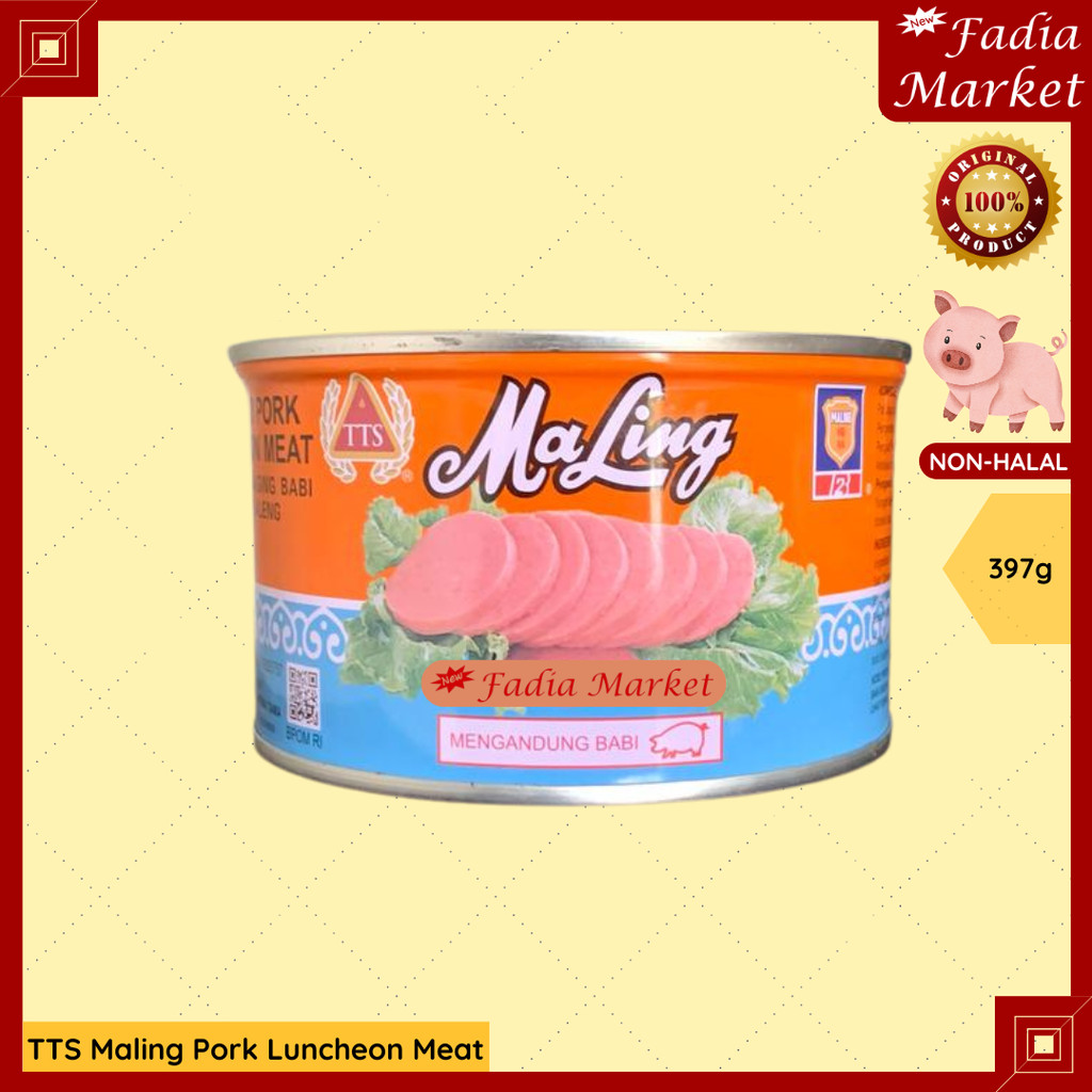 Jual TTS Maling Ham Babi Pork Luncheon Meat 397g | Shopee Indonesia
