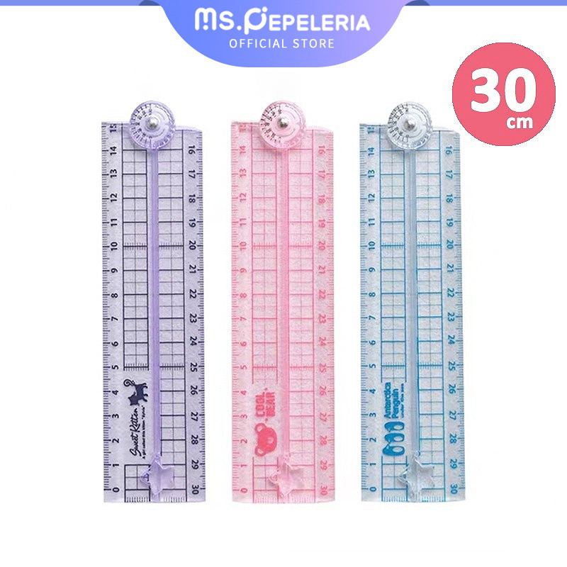Jual Foldable Ruler / Penggaris Transparan 30cm Dapat Dilipat Tidak ...