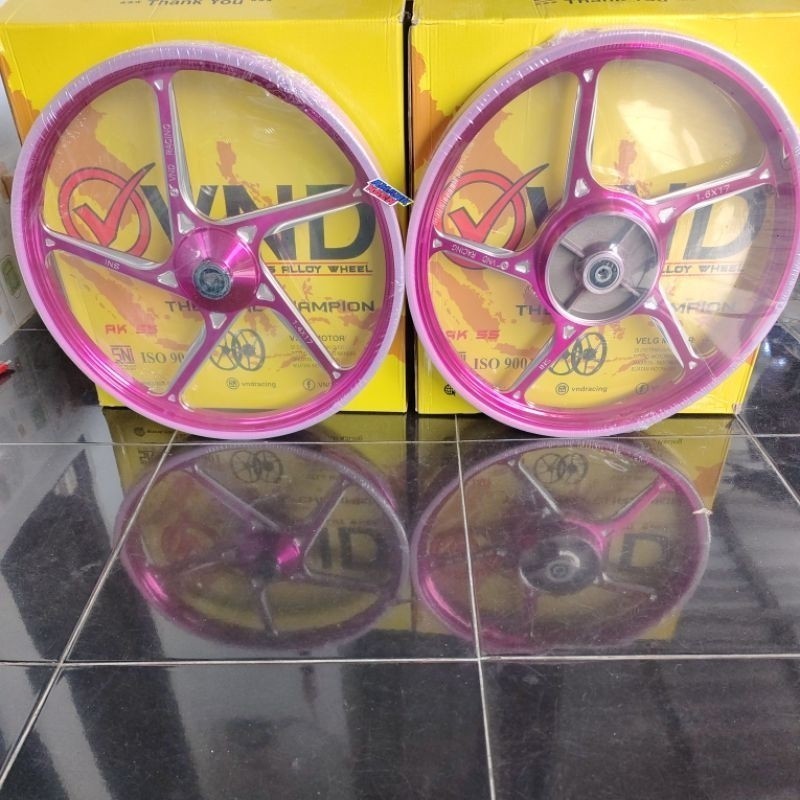Jual velg vnd ak55 pink 1.40 1.60 17 f1zr jupiter | Shopee Indonesia