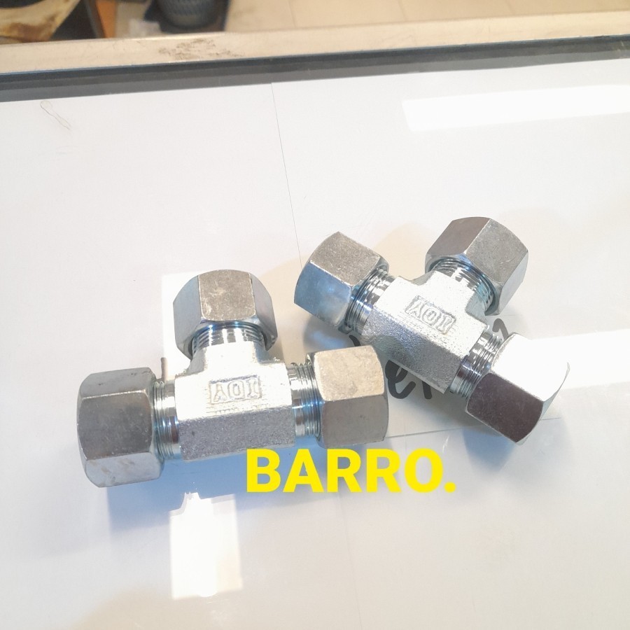 Jual Tee Union Connector 16 mm Besi Galvanis Konektor Tube Besi ...