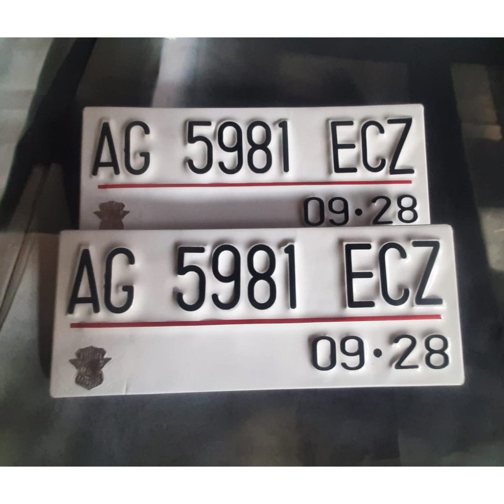 Jual plat motor / plat motor custom baut tanam warna putih free list ...