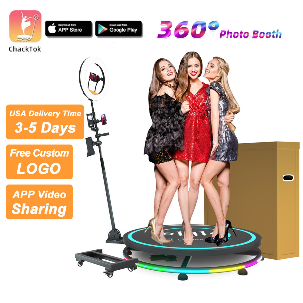 Jual 360 Photo Booth Automatic Rotating Video PhotoBooth 360 Camera Panoramic Shooting Plataform ...