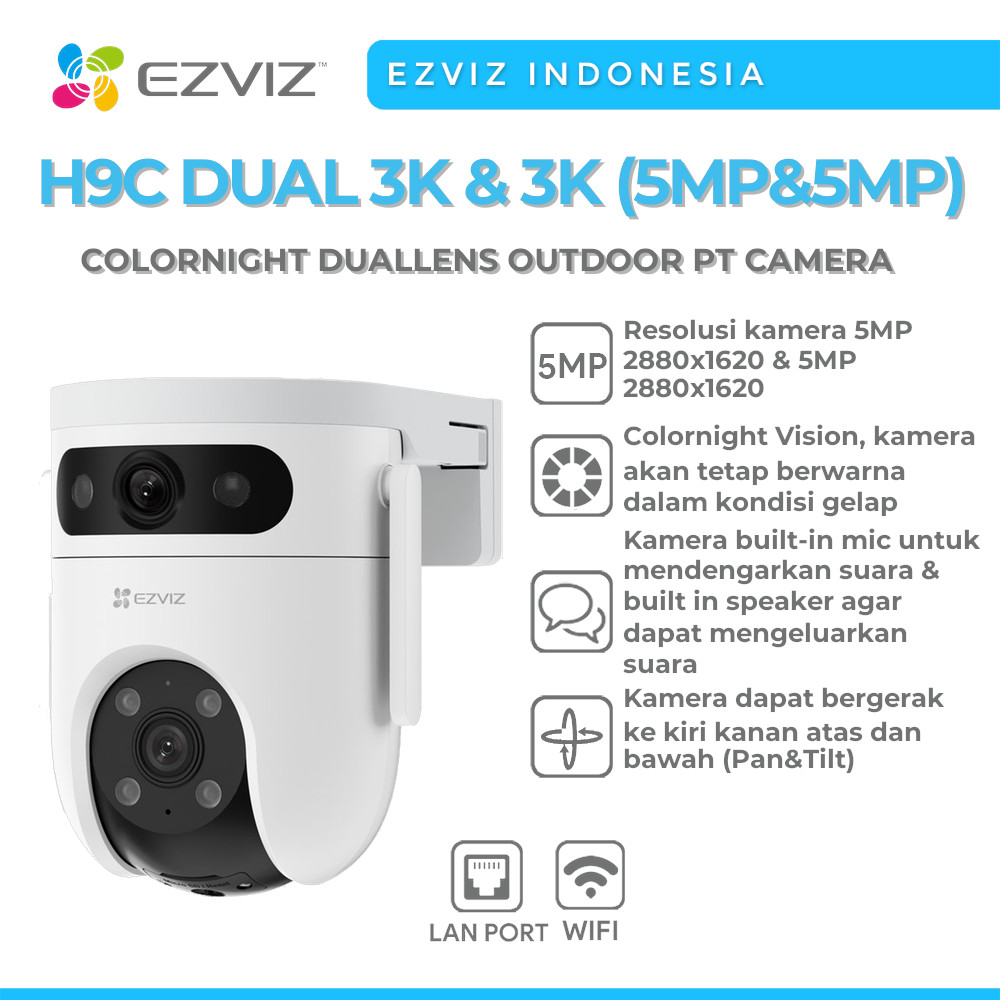 Jual EZVIZ H9C DUAL 3K & 3K (5MP&5MP) COLORNIGHT DUALLENS OUTDOOR PT ...
