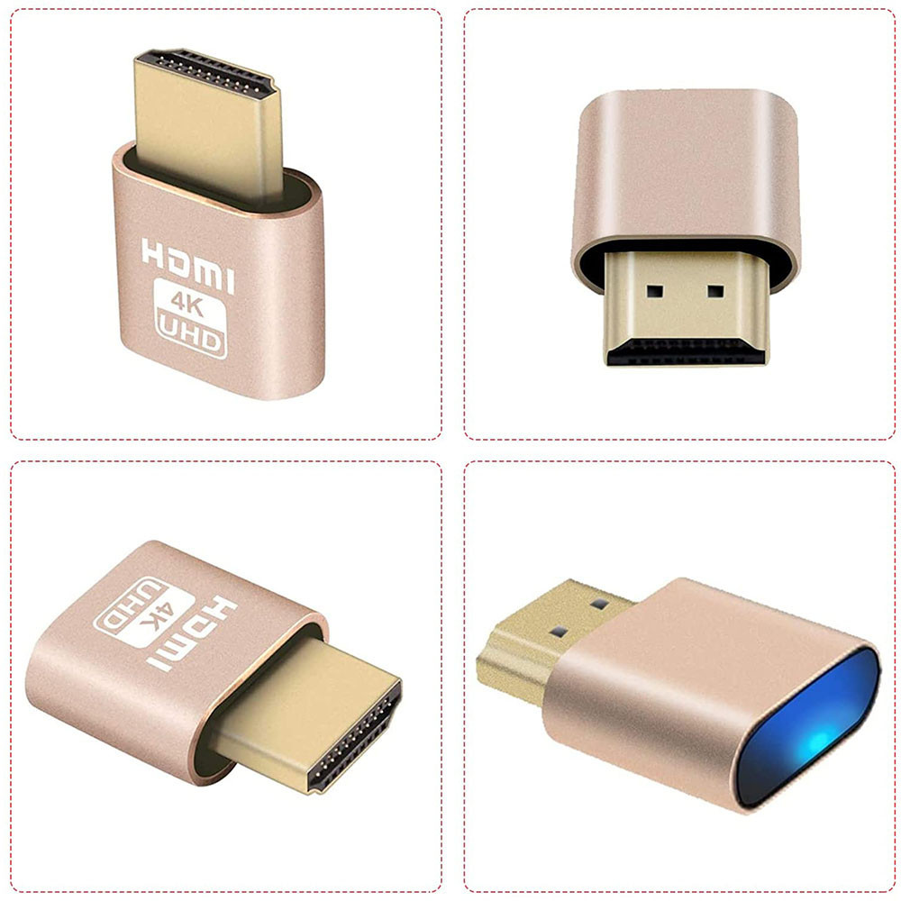 Jual 10PCS VGA Virtual Display Adapter HDMI-compatible DDC EDID dummy ...