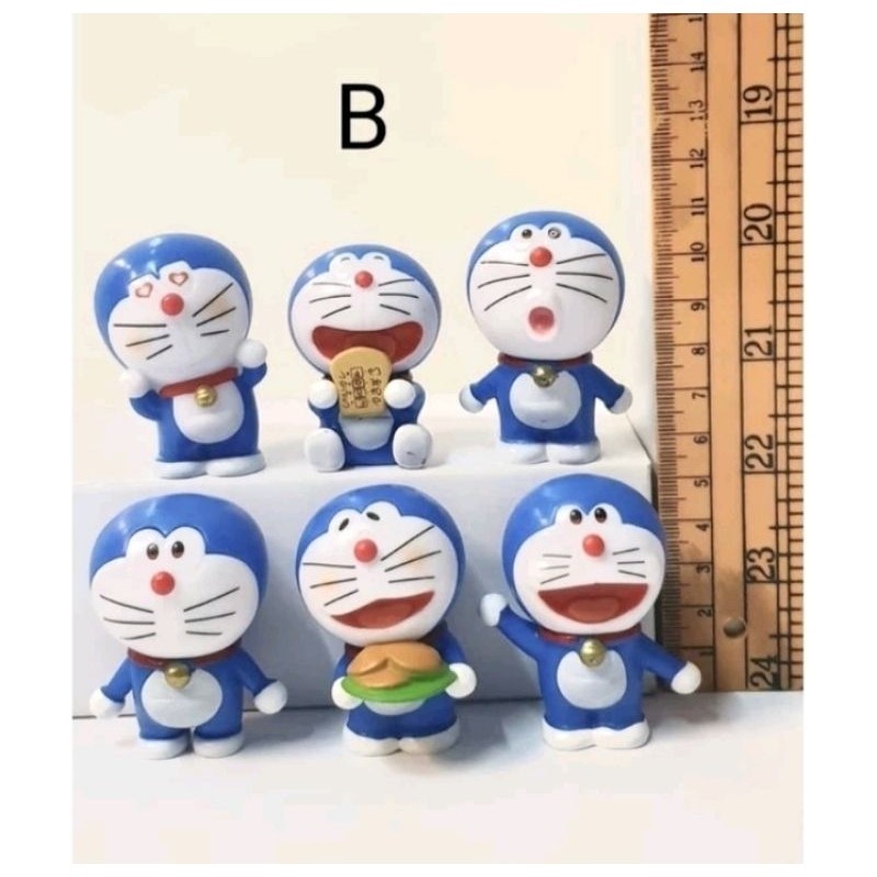 Jual Action Figure Pajangan Topper Kue Doraemon Dorayaki 6 Pcs | Shopee ...