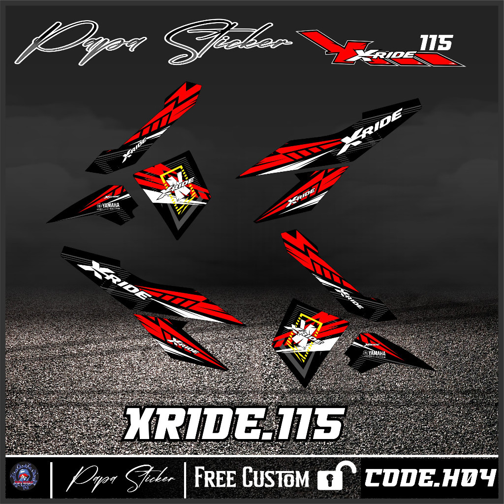 Jual Striping Sticker New Xride 115 Variasi Sticker Yamaha Xride 115 ...