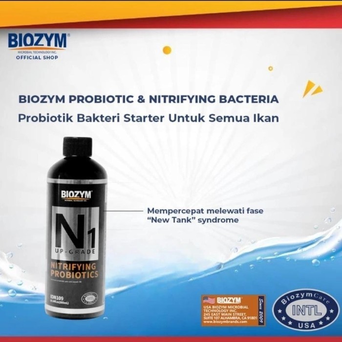 Jual BIOZYM N1 Probiotic & Nitrifying Bacteria Probiotik Bakteri Starter New Tank Syndrome for ...