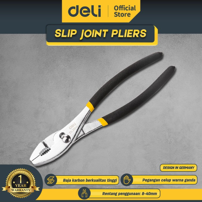 Jual Deli Tang Mini / Tang Ikan / Slip Joint Pliers 6 Inch EDL25506 ...