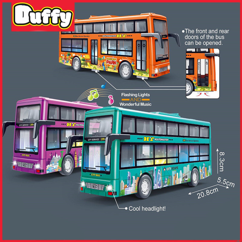 Jual Duffy toys Bus Ganda / Lampu Pintu Terbuka Musik Bus Umum Model ...