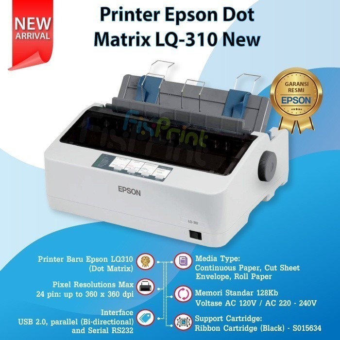 Jual Printer Epson Dot Matrix LQ310 LQ-310 Original Printer Faktur Nota ...