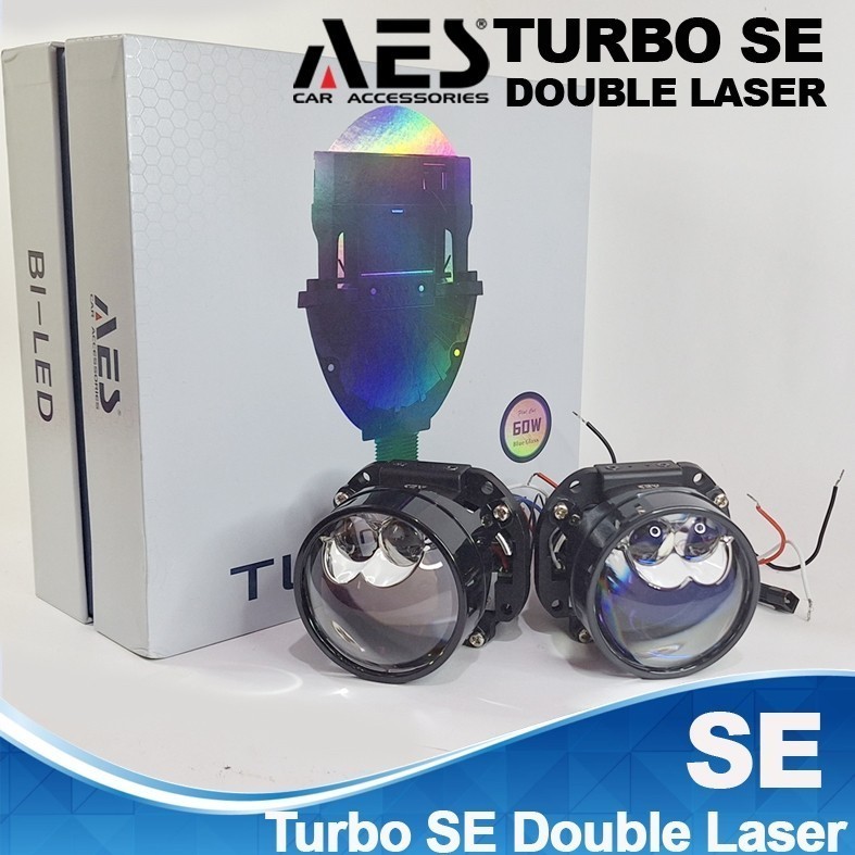 Jual Bi-LED AES Turbo SE Double Laser 2,5" 60 Watt | LED Projector ...