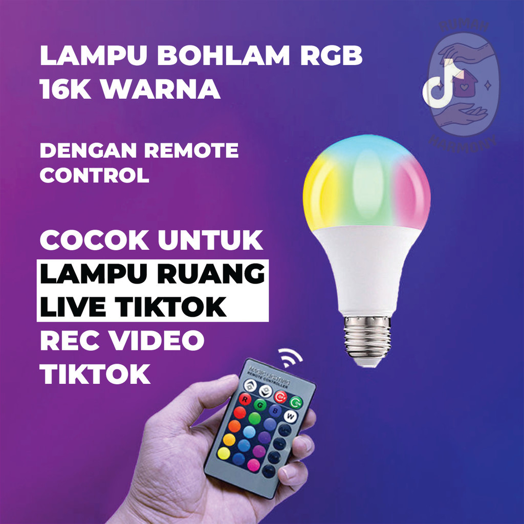 Jual Lampu Bohlam LED RGB Bulb Remote Ganti Warna Warni LED Hias 10 ...