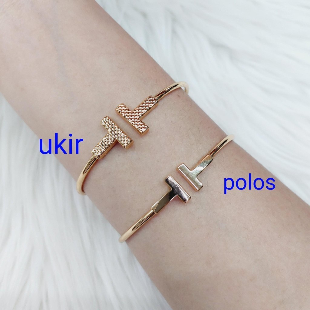 Jual GELANG BANGLE OVAL T UKIR & POLOS GLB031 awet tahan lama Perempuan ...