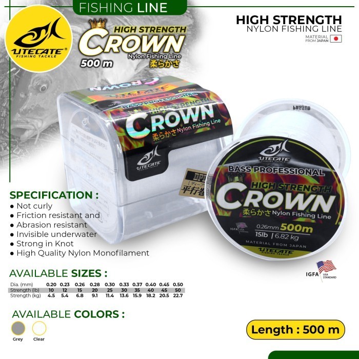 Jual Best Promo -[pipit_id1] Senar Crown 500 meter IGFA Class - 0.23 ...
