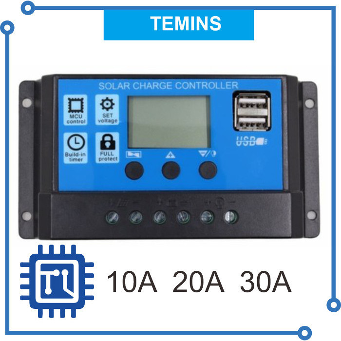 Jual Solar Charge Controller SCC PWM 12V/24V 10A 20A 30A | Shopee Indonesia