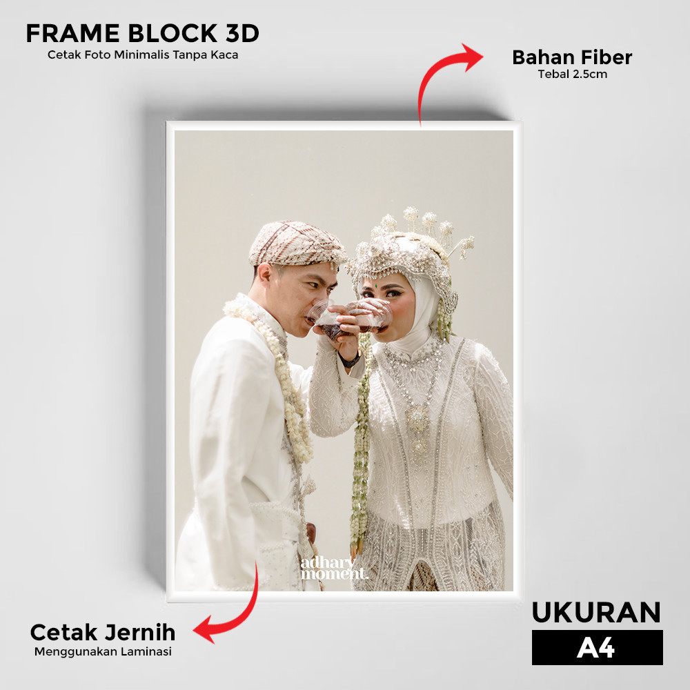 Jual FRAME BLOCK A4 (21x30cm) CETAK FOTO MINIMALIS MURAH TANPA MINIMAL ...