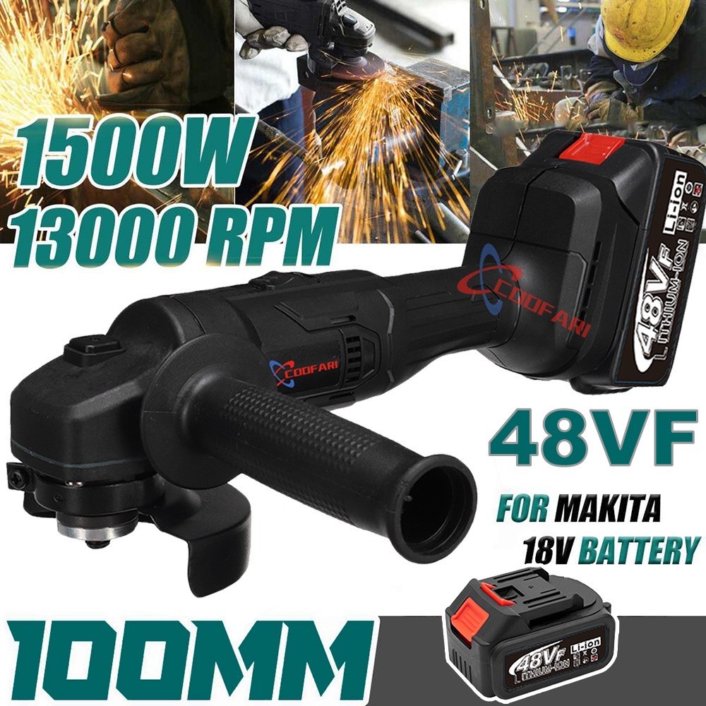 Jual Mesin Cordless Grinder Cyber Grinda Tangan Baterai 48V LXT Gerinda ...