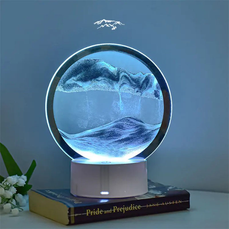 Jual Quicksand Lampu Pasir frame 3D Lampu mancing Malam 7 Warna Lampu ...