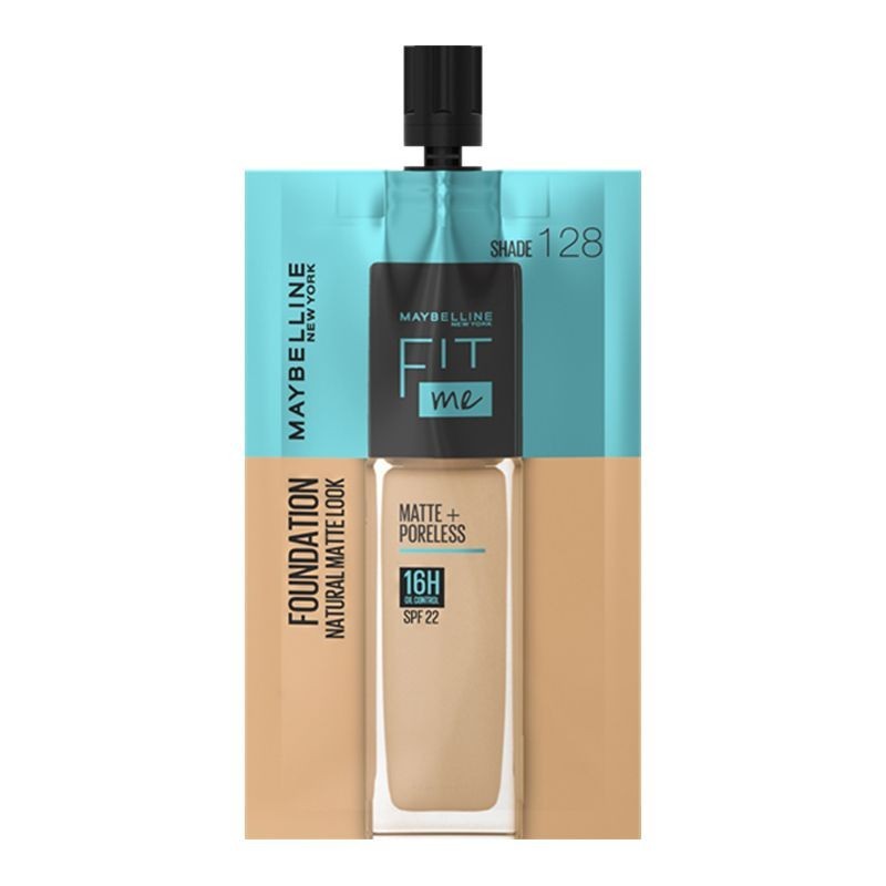 Jual MAYBELLINE Fit Me Matte + Poreless Foundation 128 Warm Nude 5 ml ...