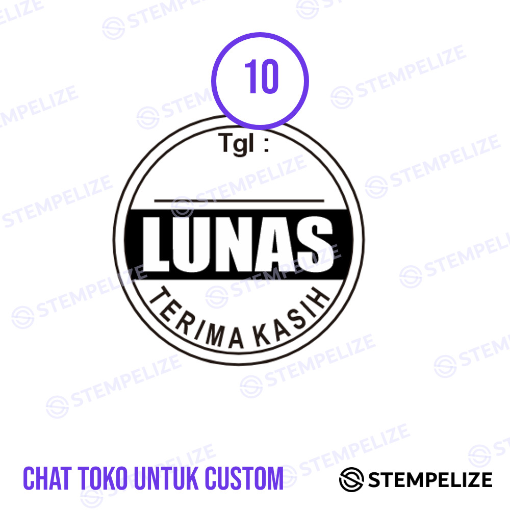 Jual Stempel Lunas Terima Kasih Custom Desain | Shopee Indonesia