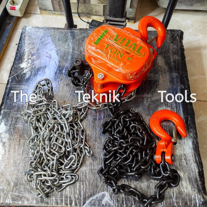 Jual Takel 1 Ton x 3 5 7 10 12 15 Meter VITAL Chain Block 1 Ton Takel ...