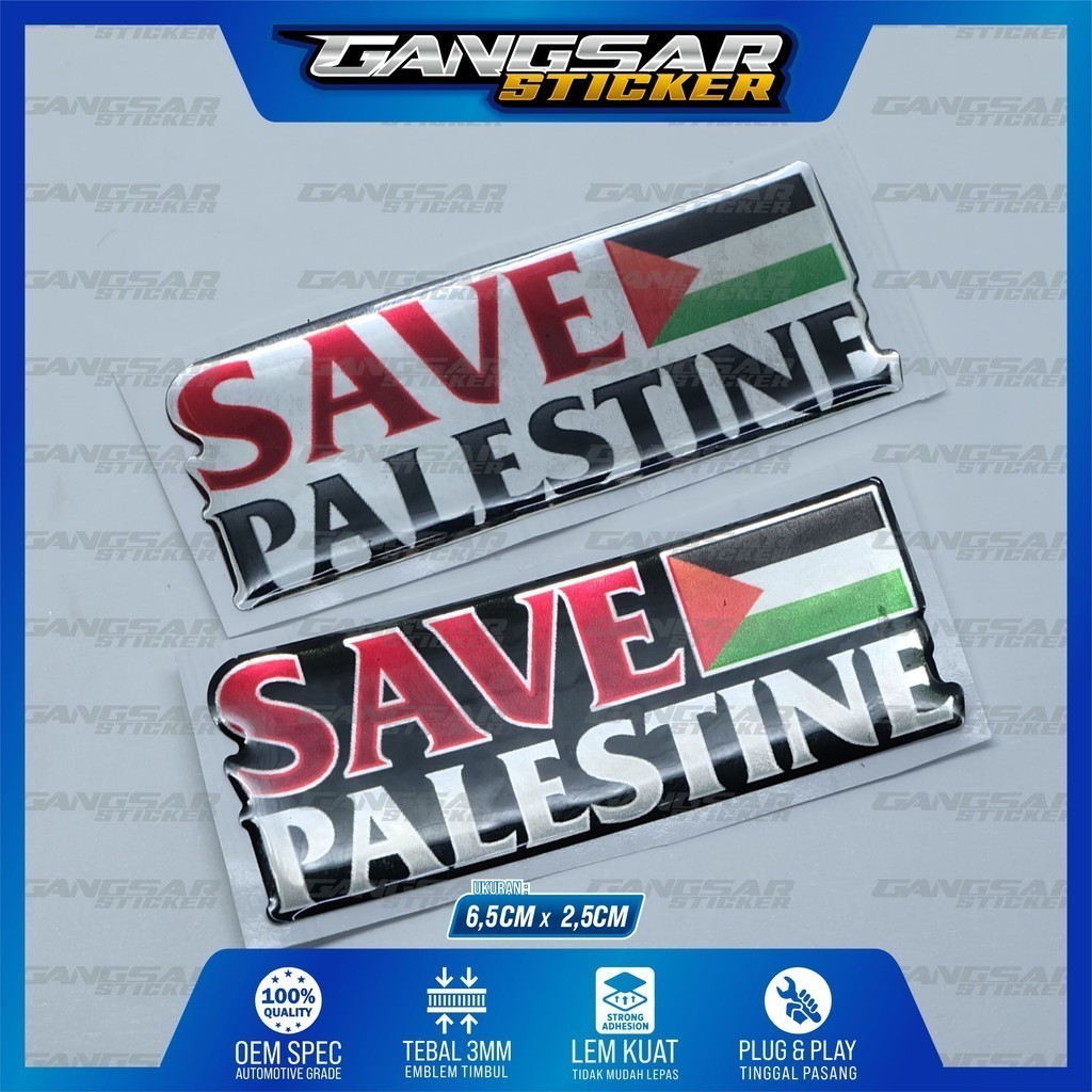 Jual Stiker timbul save palestina / emblem save palestine / stiker 3d ...