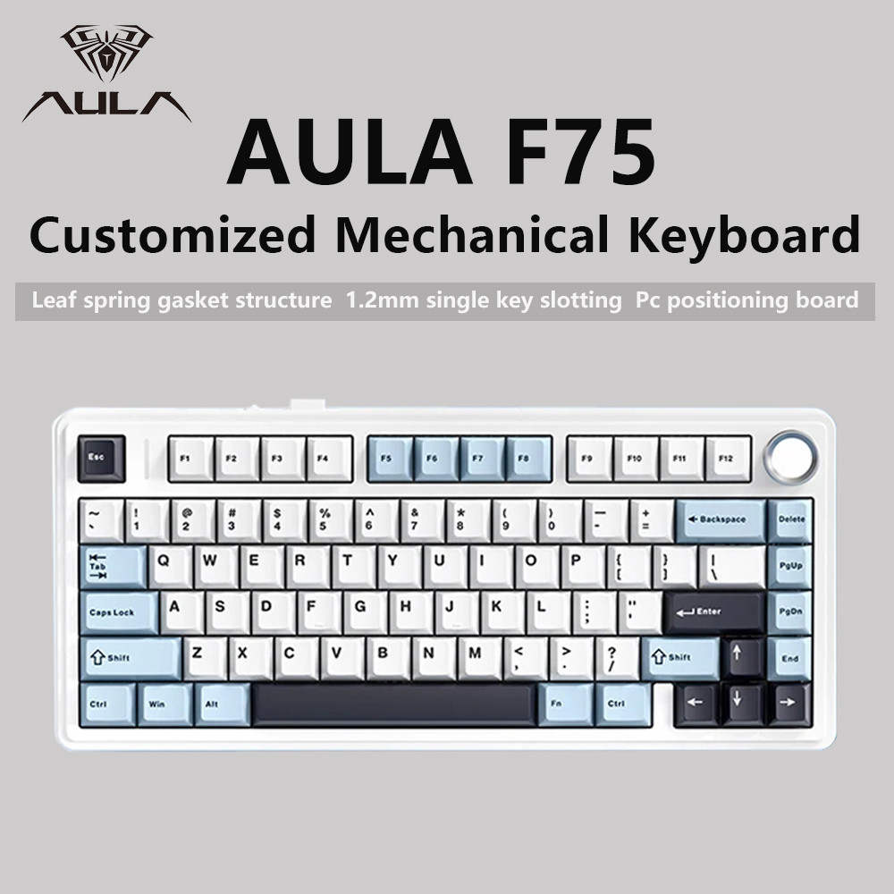Jual AULA F75 2.4G Wireless/Bluetooth/Wired Gaming Mechanical Keyboard RGB Customized 75% Layout ...