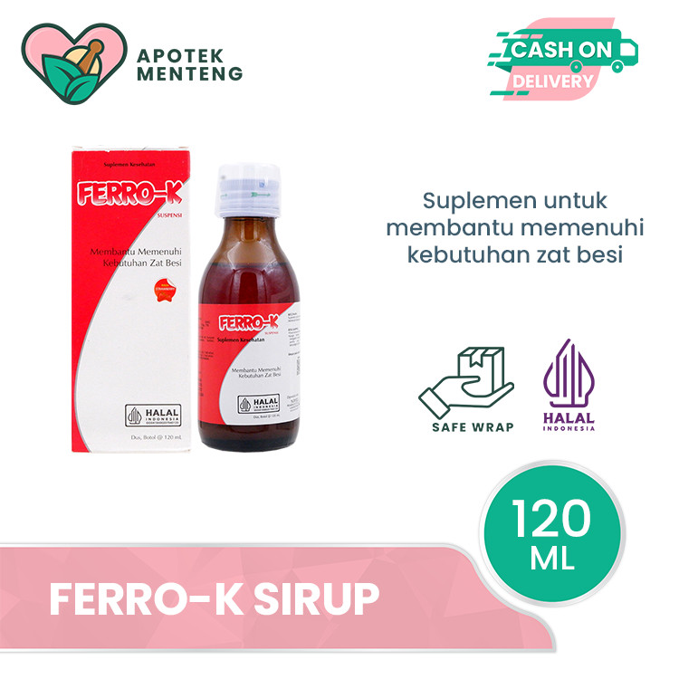 Jual Ferro-K Sirup 120 mL - Memenuhi Kebutuhan Zat Besi | Shopee Indonesia