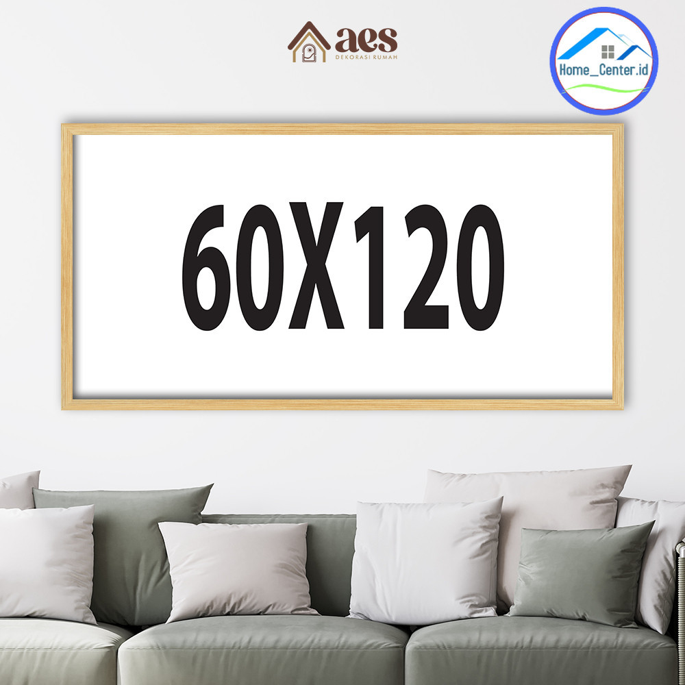 Jual AES Frame Jati Belanda Custom Ukuran 60x120 - Pajangan Hiasan ...