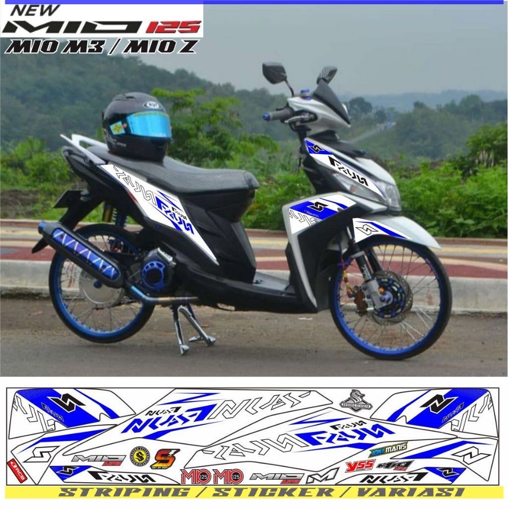 Jual VARIASI / STRIPING STIKER MOTOR MIO M3 / STIKER MIO Z VARIASI LIS ...