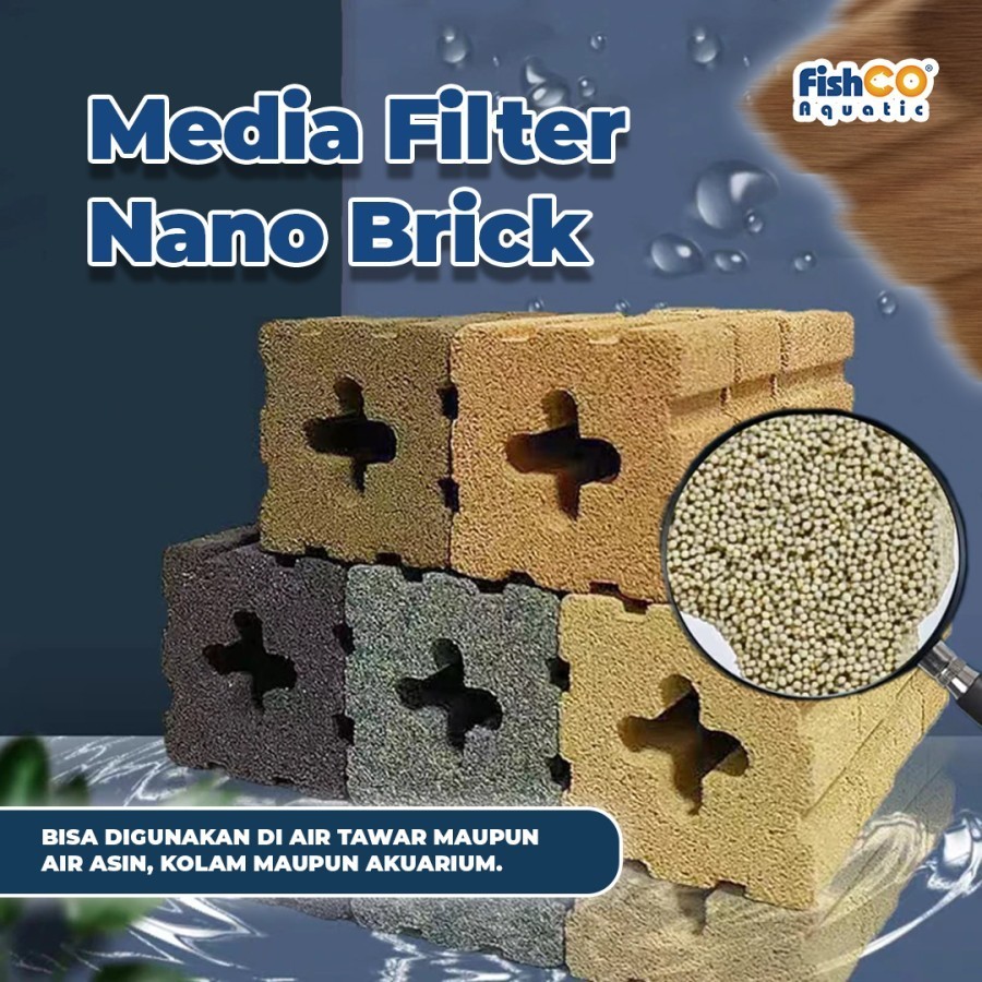 Jual Bio Media Filter Nano Brick /Nano Bio Brick Rumah Bakteri 200pcs ...