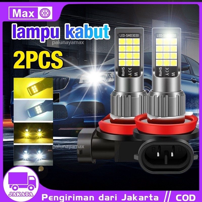 Jual 1Pcs/2pcs Lampu LED Putih H8 H9 H11 Dua Warna untuk Headlight Fog lamp Mobil Lampu Depan ...