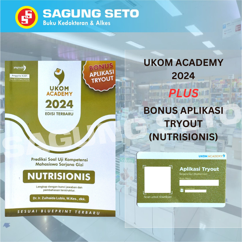 Jual BUKU UKOM ACADEMY 2024 EDISI TERBARU NUTRISIONIS+APLIKASI TRYOUT ...