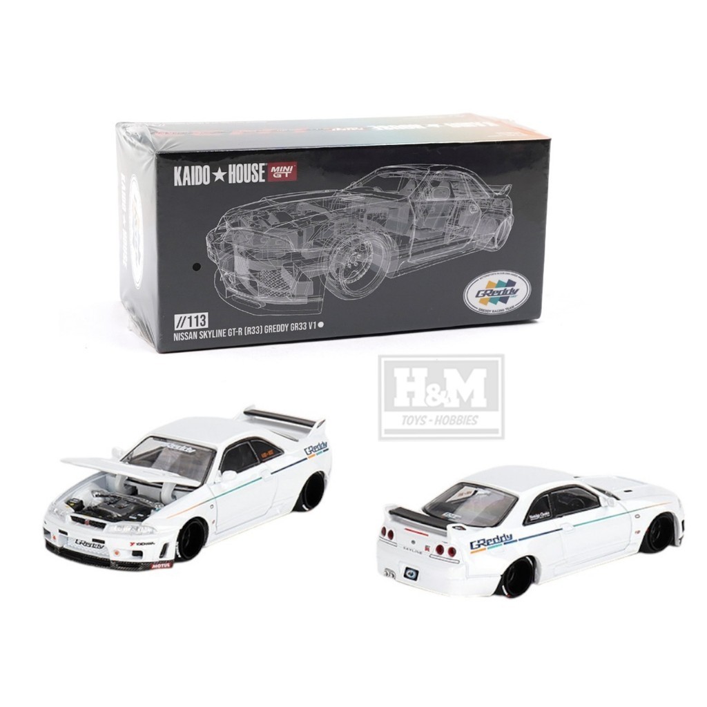 Jual Mini GT Nissan Skyline GT-R (R33) Greddy GR33 V1 - White | Shopee ...