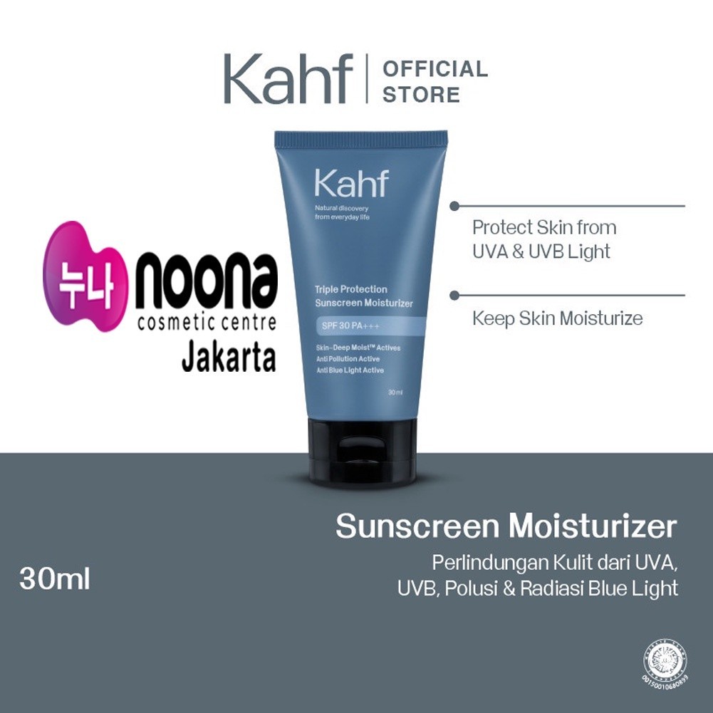 Jual KAHF TRIPLE PROTECTION SUNSCREEN MOISTURIZER 30ML | Shopee Indonesia