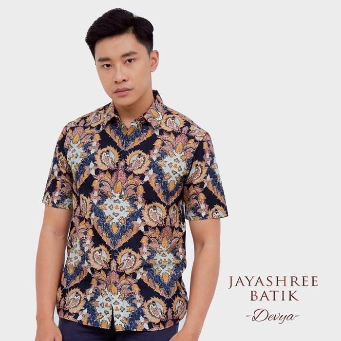 Jual Jayashree Batik Slimfit Devya Kemeja Batik Pria Lengan Pendek ...