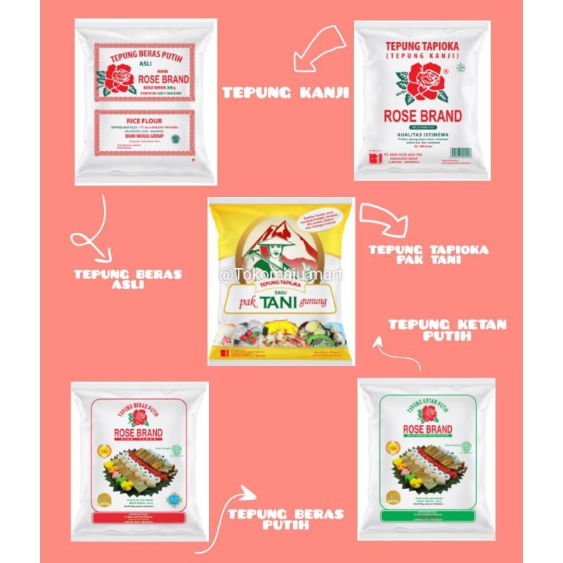 Jual (SNGUA) Tepung Rose Brand 200gr & 500gr Tepung Beras 200gr Tepung ...