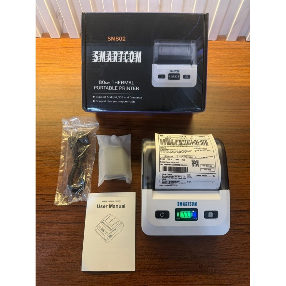 Jual SP SMARTCOM Printer Thermal 80mm Bluetooth + USB BT801 PPOB Alamat Resi - SM802 | Shopee ...