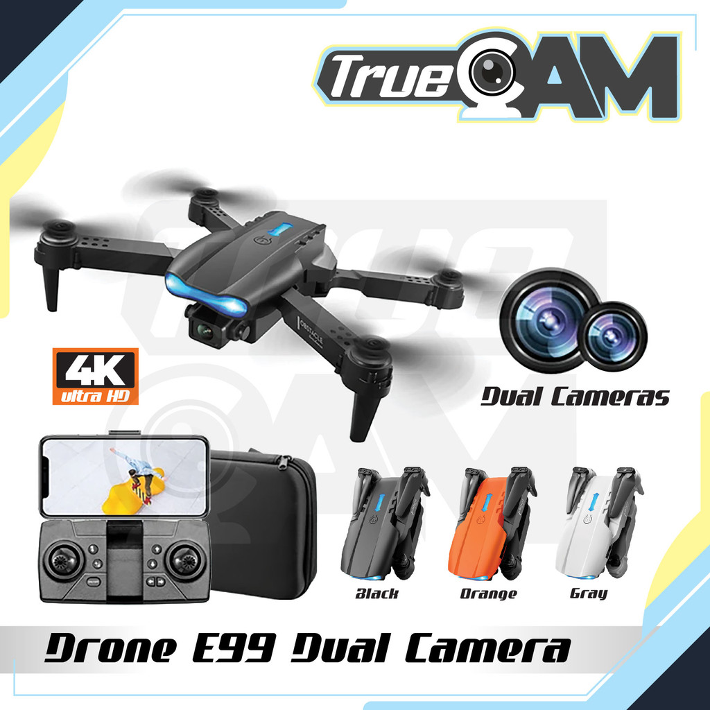 Jual TrueCam Drone Dual Kamera 4K UltraHD E99pro Smart Dual Camera BERGARANSI RESMI | Shopee ...