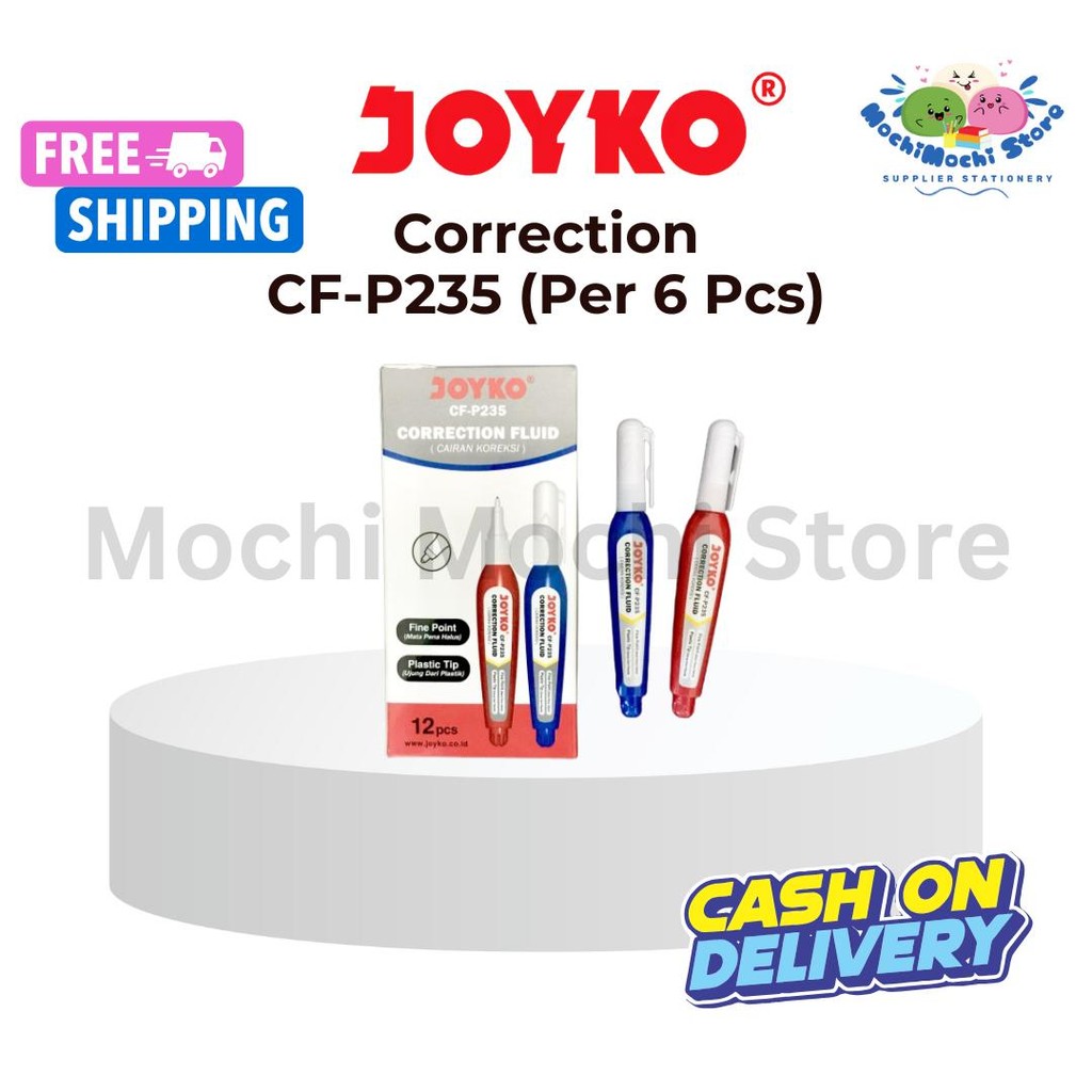 Jual PER 6 PCS Correction Pen Joyko CF-P235 | Correction Fluid Cairan Koreksi Penghapus Cair ...