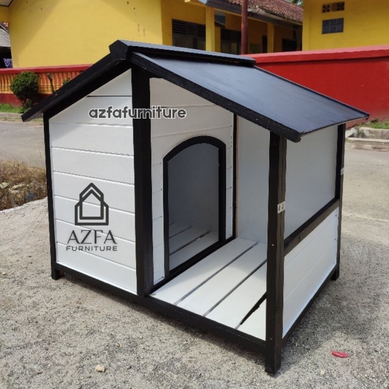 Jual Kandang Anjing Outdoor | Rumah Anjing Kayu Minimalis | Dog House ...