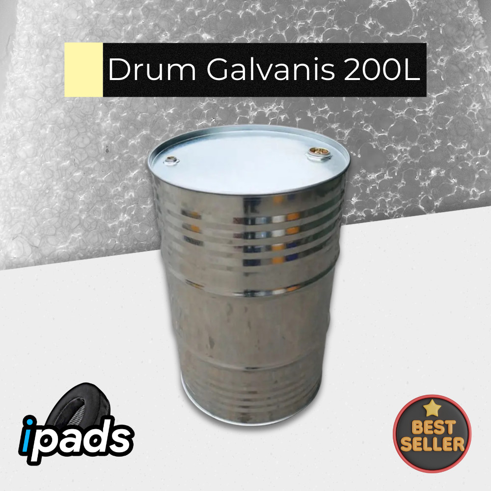 Jual Drum Besi Drum Bahan Kenalpot Drum Besi Kap.200L 200 Liter Galvanis Murah | Shopee Indonesia