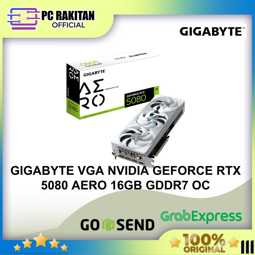 Jual GIGABYTE VGA NVIDIA GEFORCE RTX 5080 AERO 16GB GDDR7 OC | Shopee Indonesia