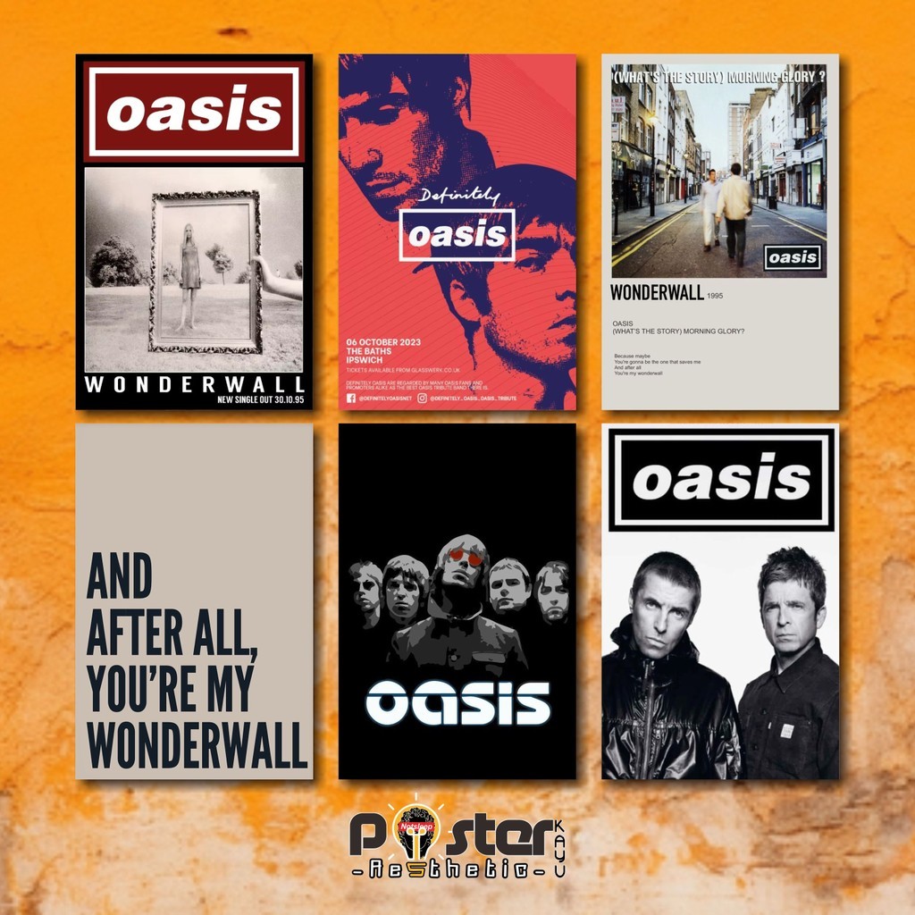 Jual Poster kayu aesthetic retro band oasis vintage brit pop Hiasan ...
