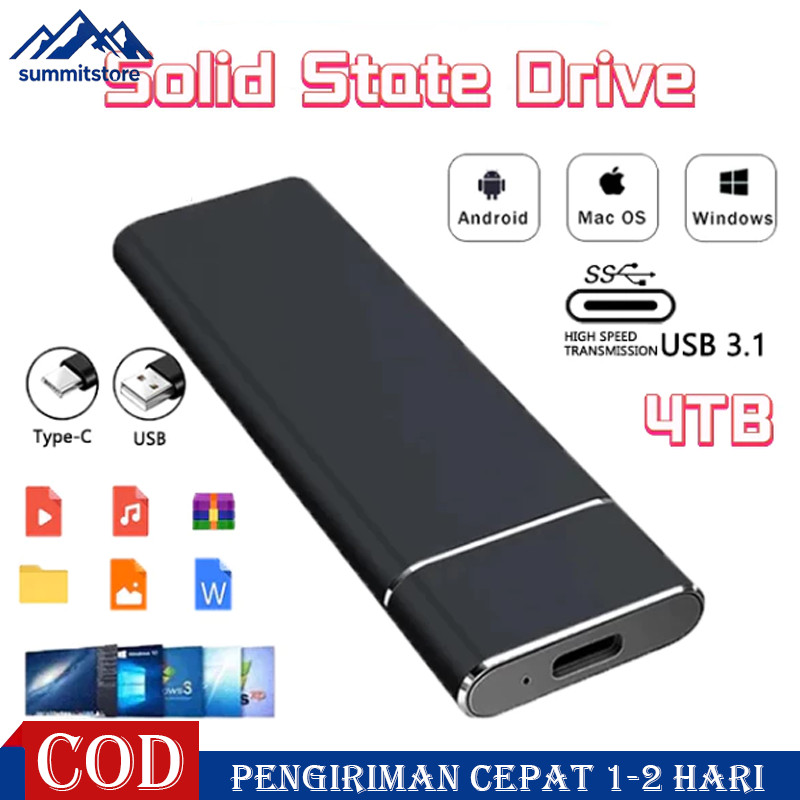 Jual Mini Portable SSD Eksternal 30TB M.2 External Mobile Solid State ...